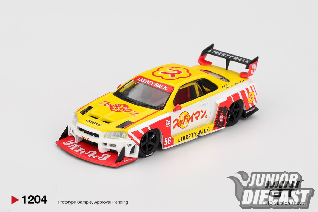 (Előrendelés) Mini GT NISSAN GTR (R34) LB-SUPER SILHOUETTE S